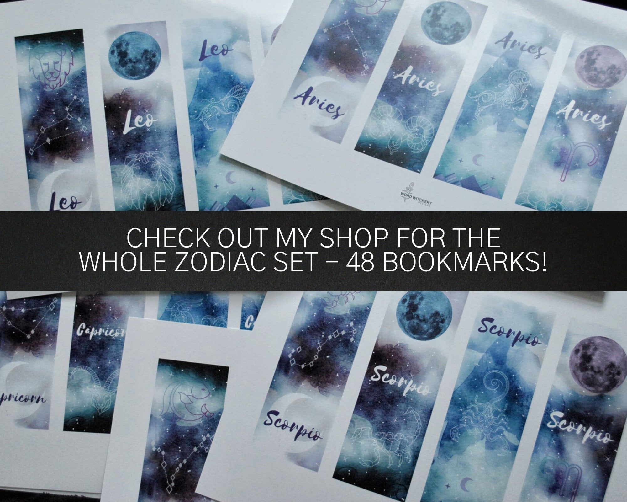 Printable Libra Zodiac Bookmarks – Word Witchery Designs