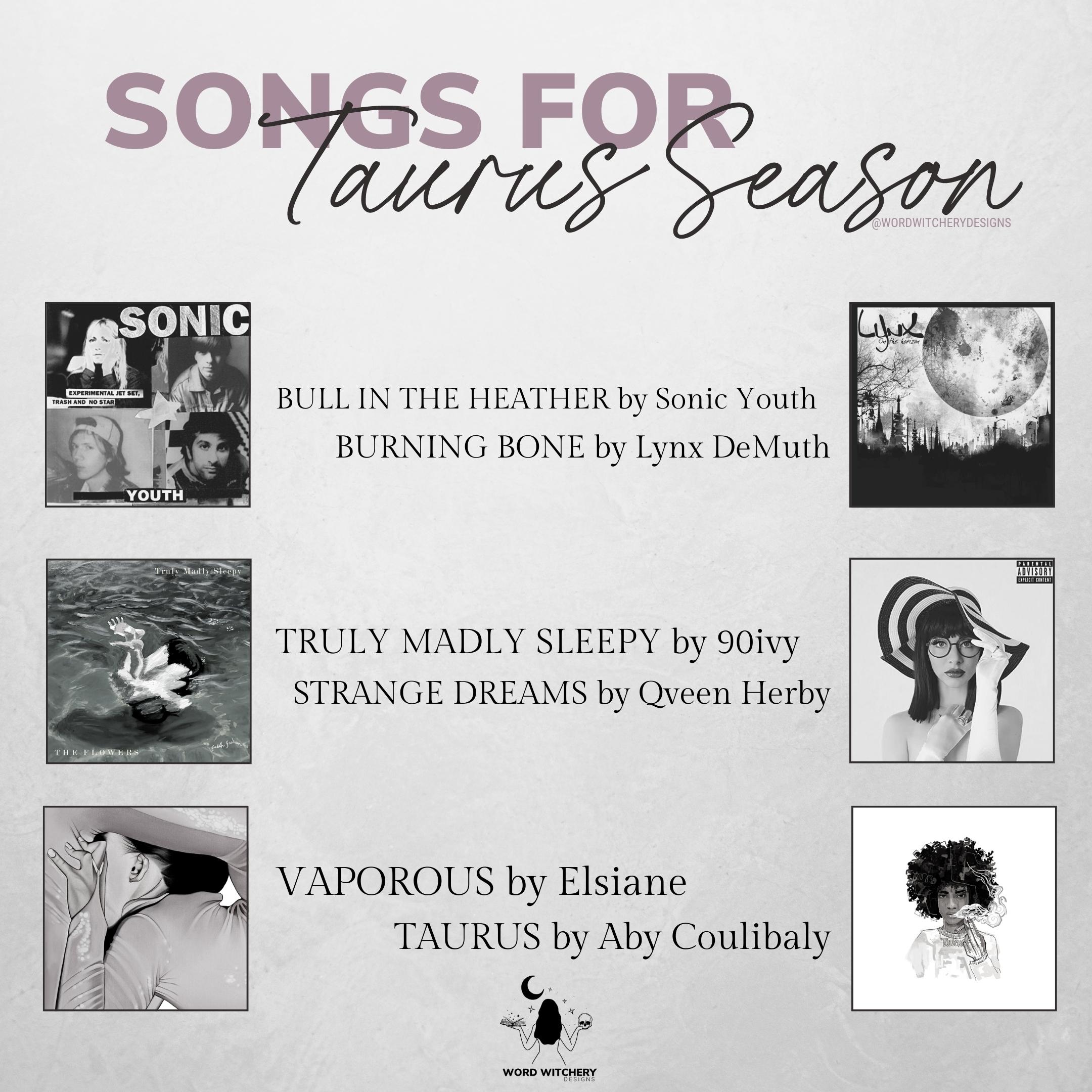 Taurus Season Playlist – Word Witchery Designs